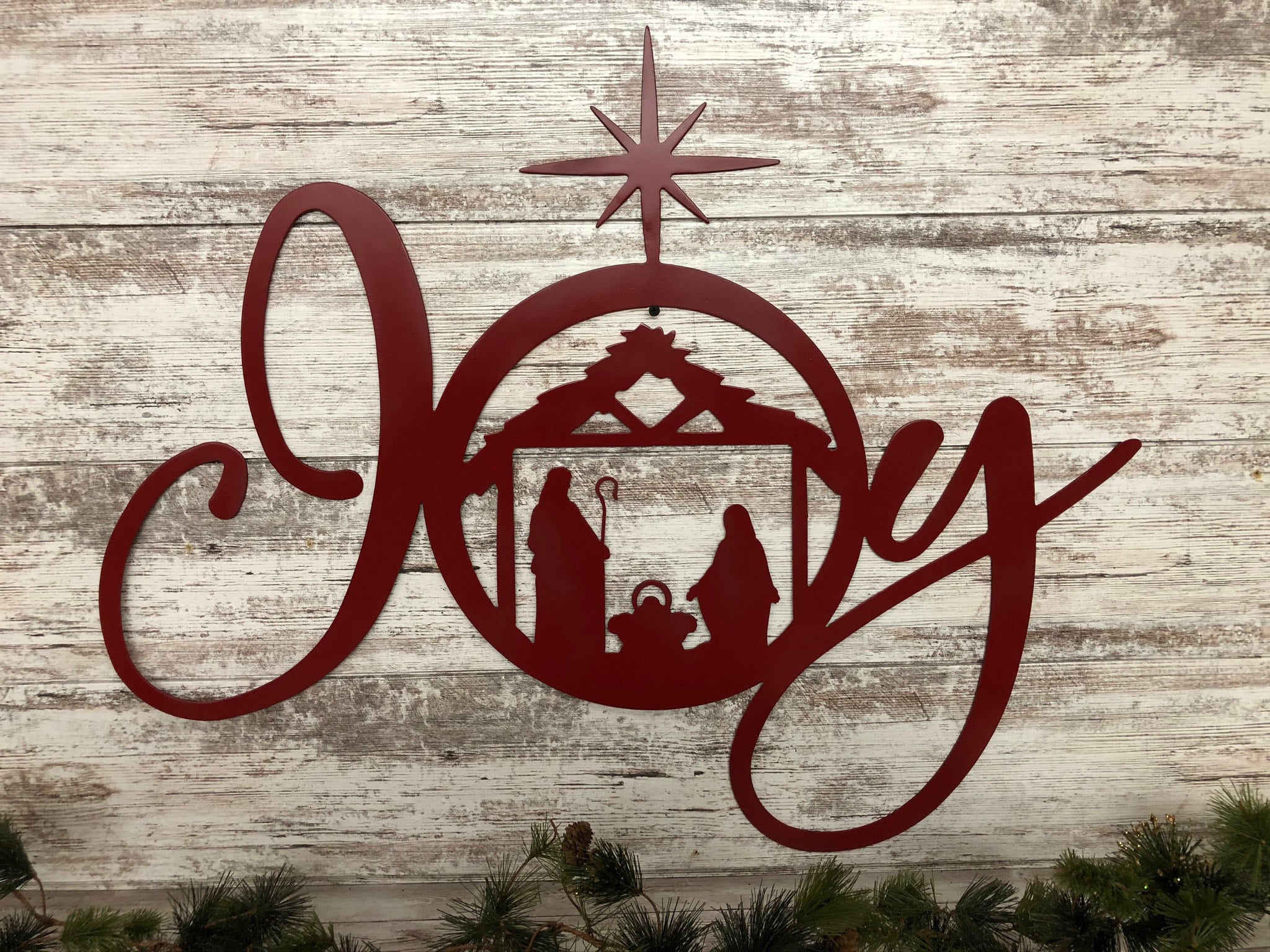 Joy Nativity Sign | Diamond Trail Designs